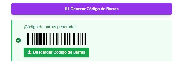 Herramienta para generar códigos de barras online y gratis
